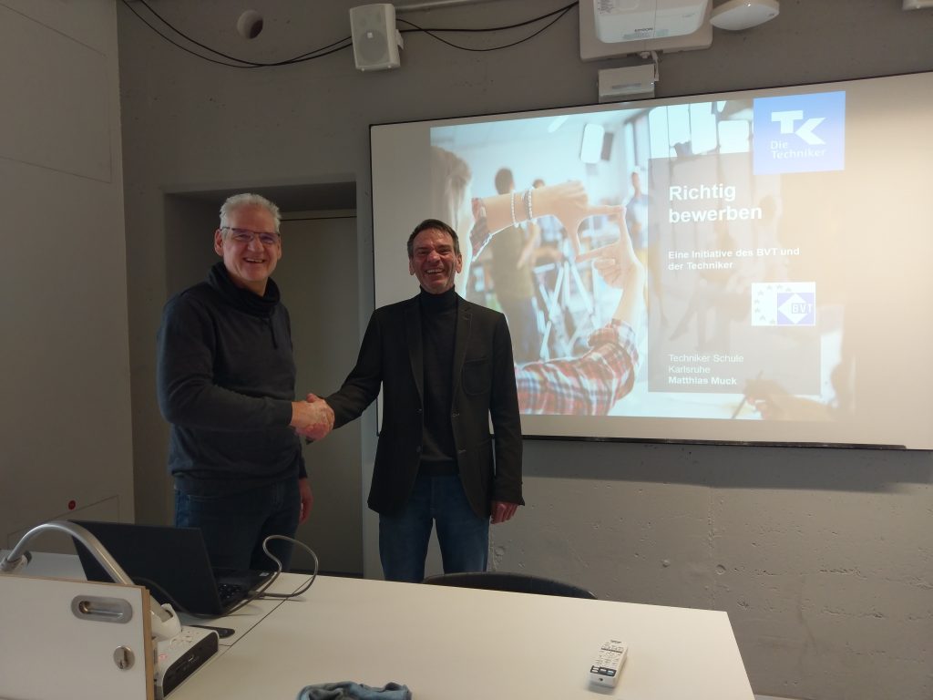 Bewerbungstraining in der Fachschule für Technik – Heinrich-Hertz-Schule Karlsruhe