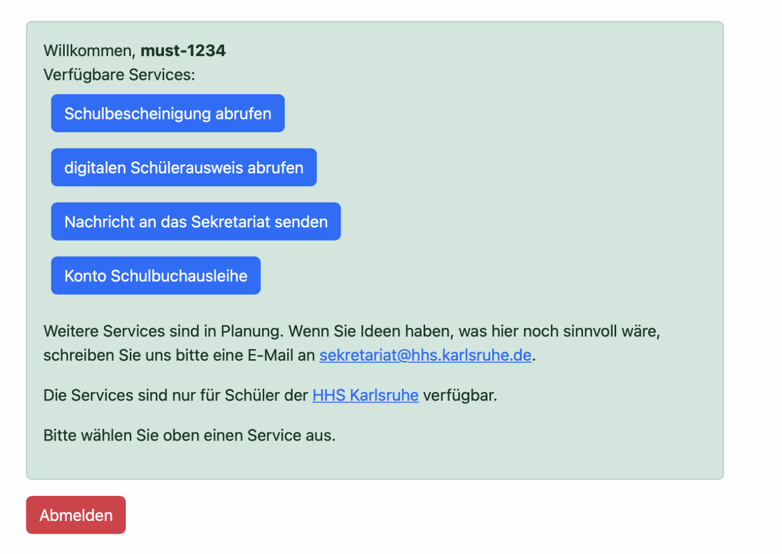 Schüler-Self-Services online – Heinrich-Hertz-Schule Karlsruhe